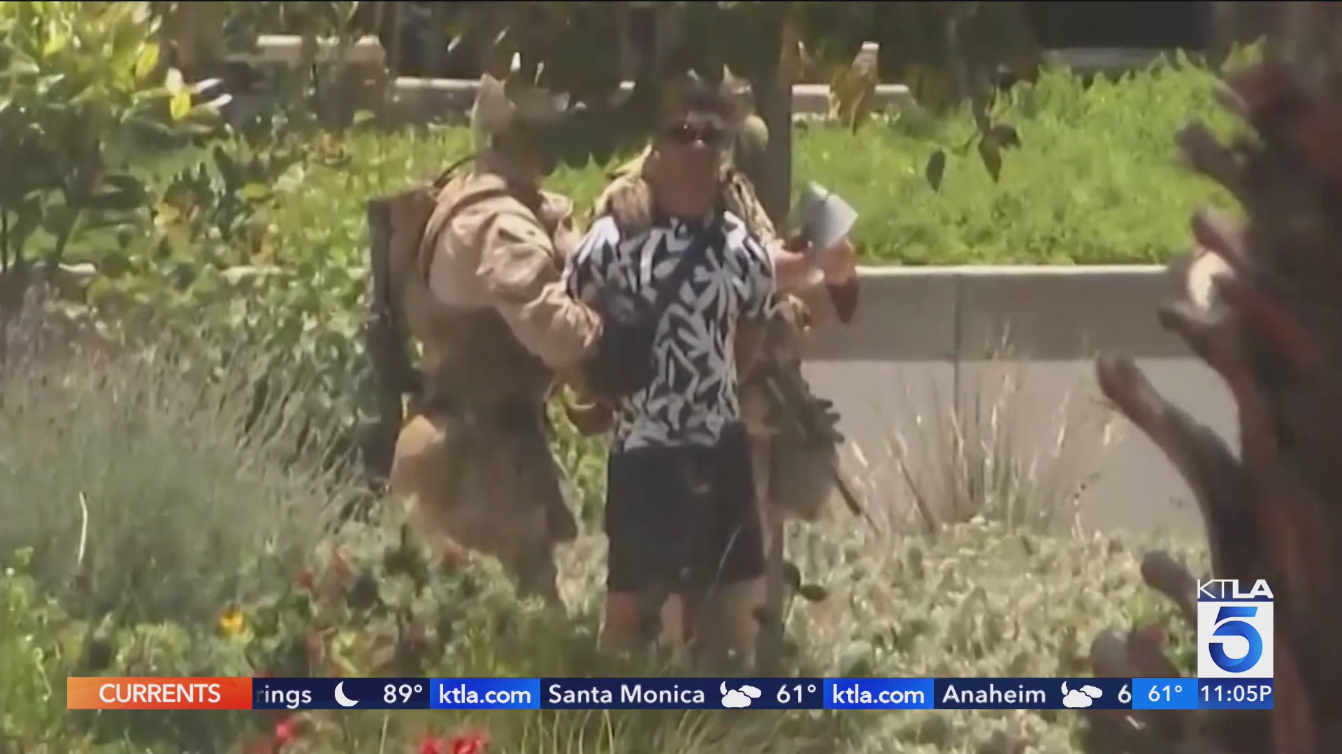 U.S. Marines arrive in L.A., Army veteran detained temporarily – KTLA