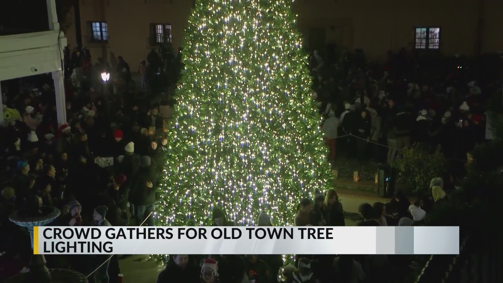 Old Town Christmas tree lights officially turned on to kick off the ...