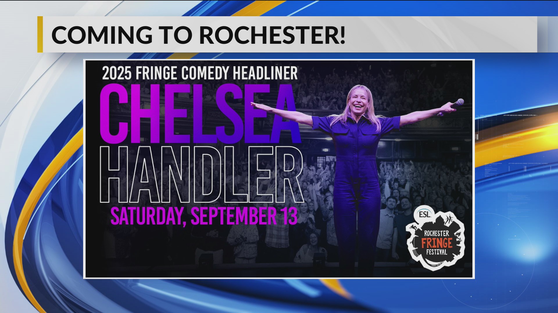 Chelsea Handler will headline Rochester Fringe Festival 2025 ...