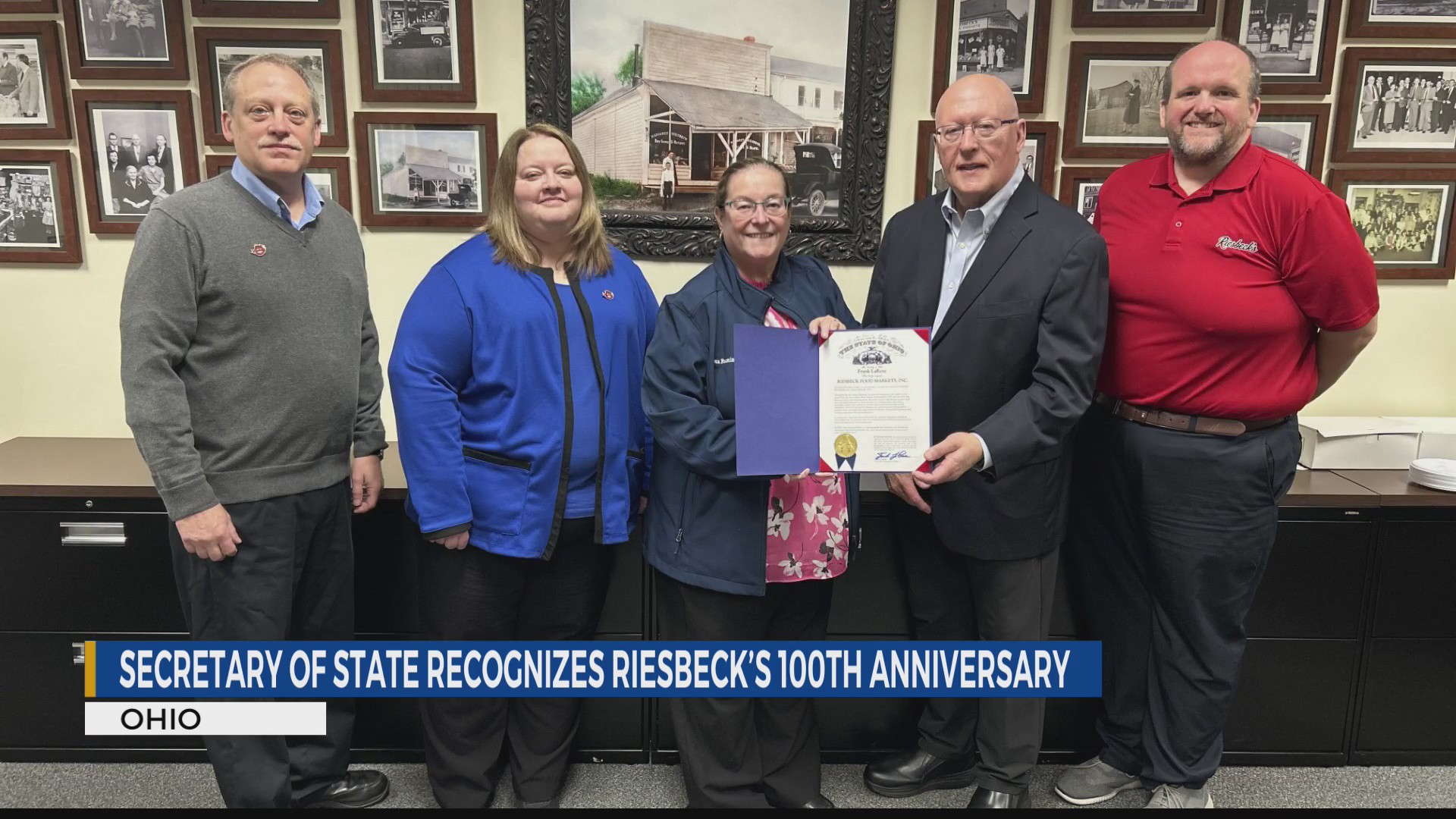 Riesbeck’s marks 100 Years in business, recognized by Ohio Secretary of ...
