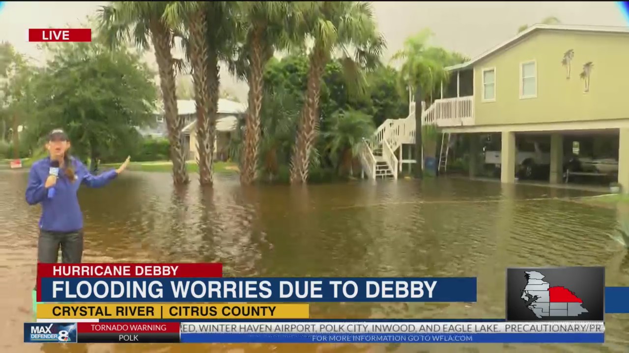 Hurricane Debby causes street flooding in Crystal River – WFLA