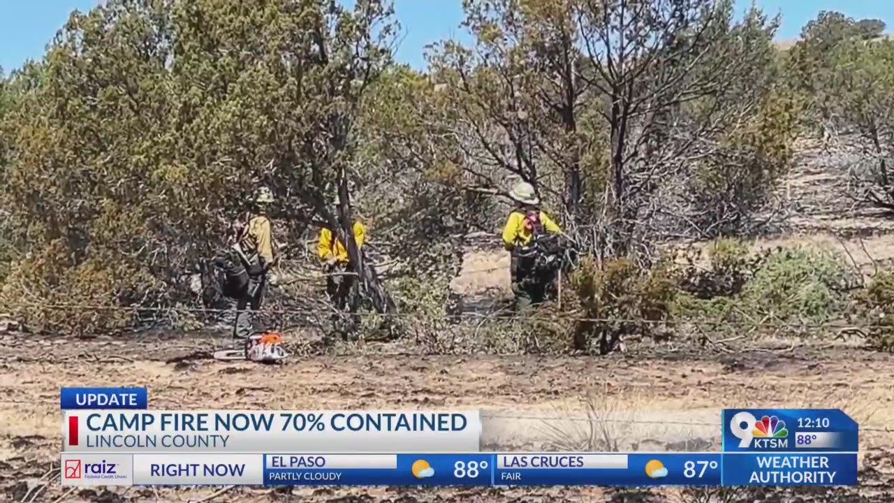 Camp fire now 70% contained – KTSM 9 News