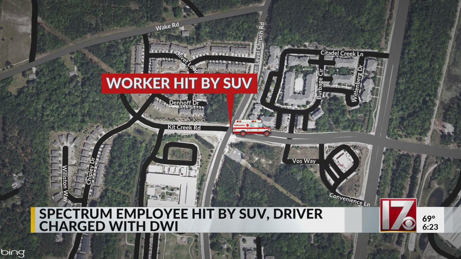 Spectrum worker hit by Cary DWI driver: Police – CBS17.com