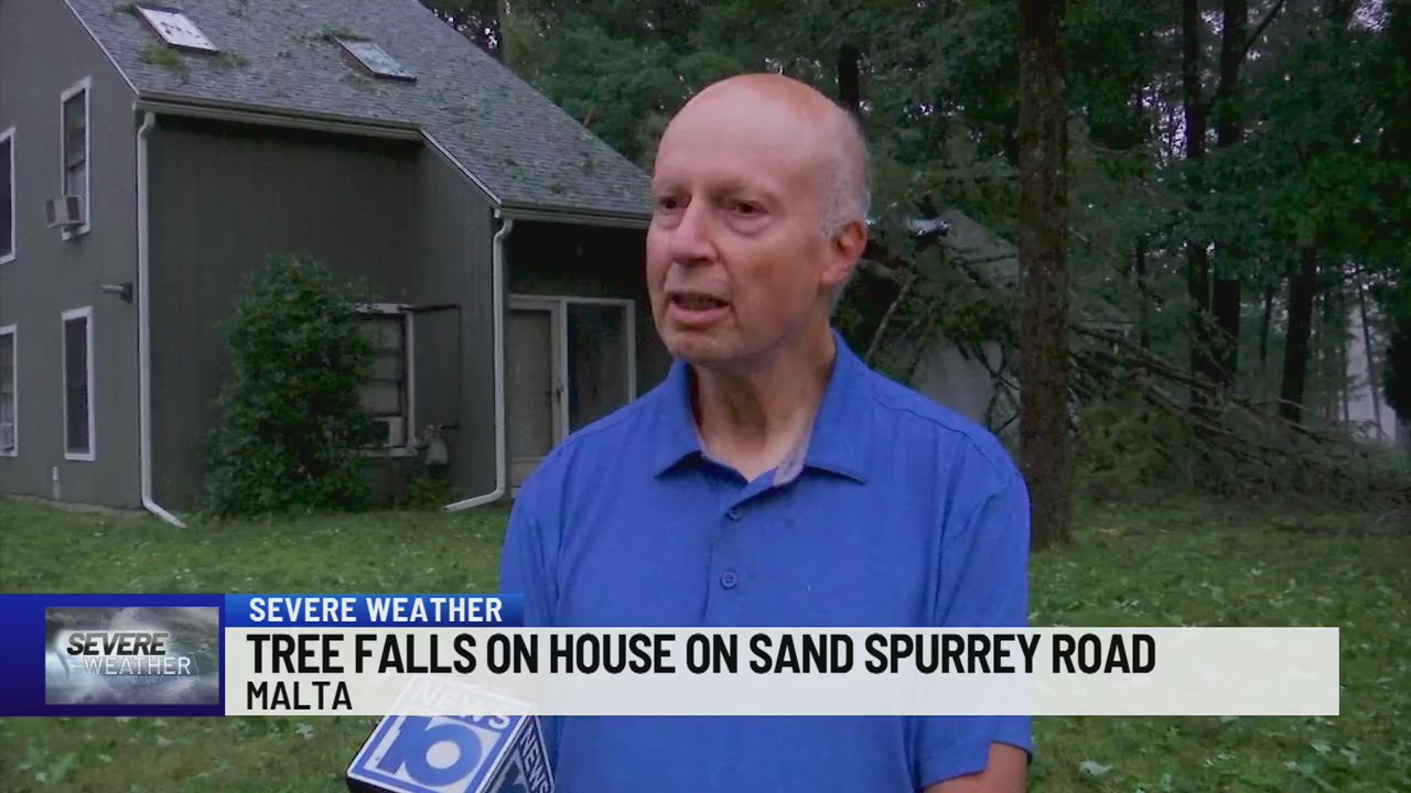 Tree falls on house on Sand Spurrey Road in Malta – NEWS10 ABC