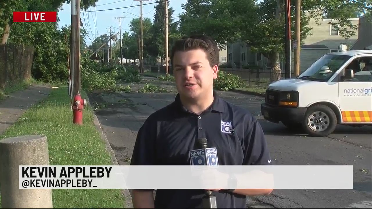 Checking out storm damage in Albany with Meteorologist Kevin Appleby ...