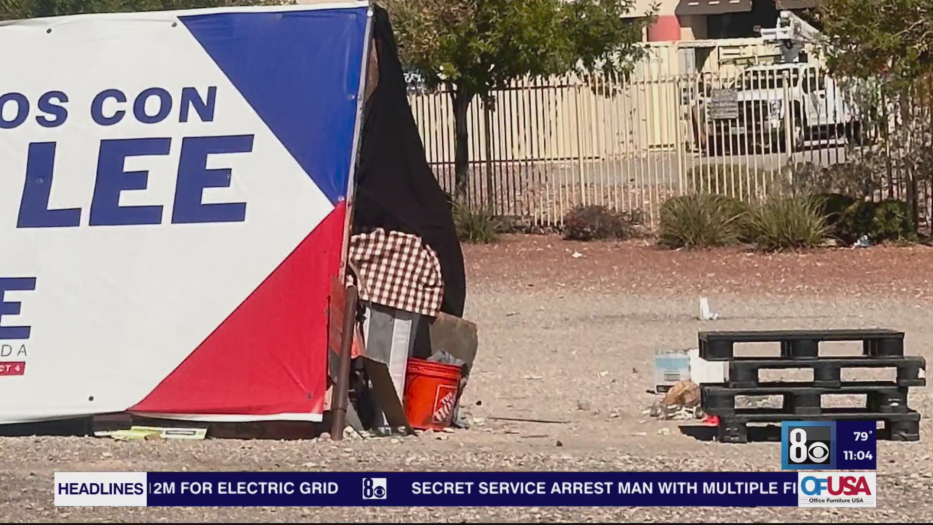 Influx of homeless encampments under political signages seen across Las ...