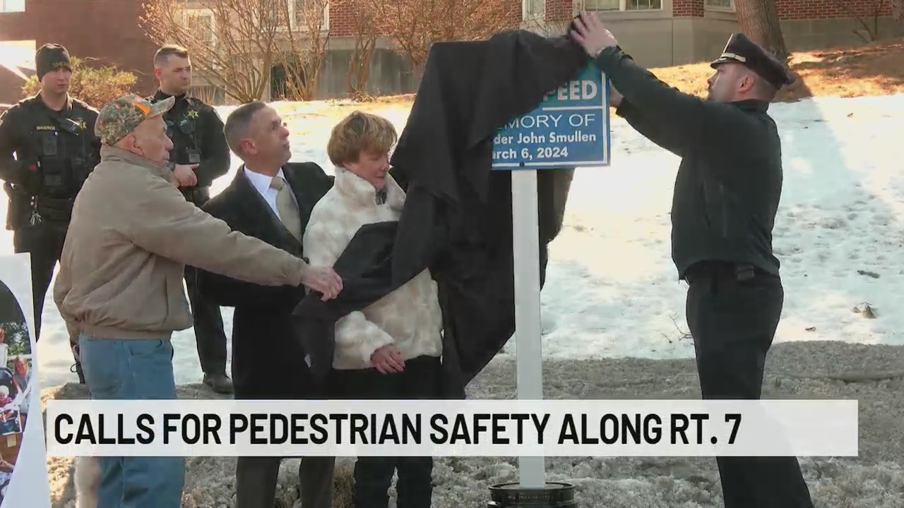 New sign on Route 7 in memory of AJ Smullen – NEWS10 ABC