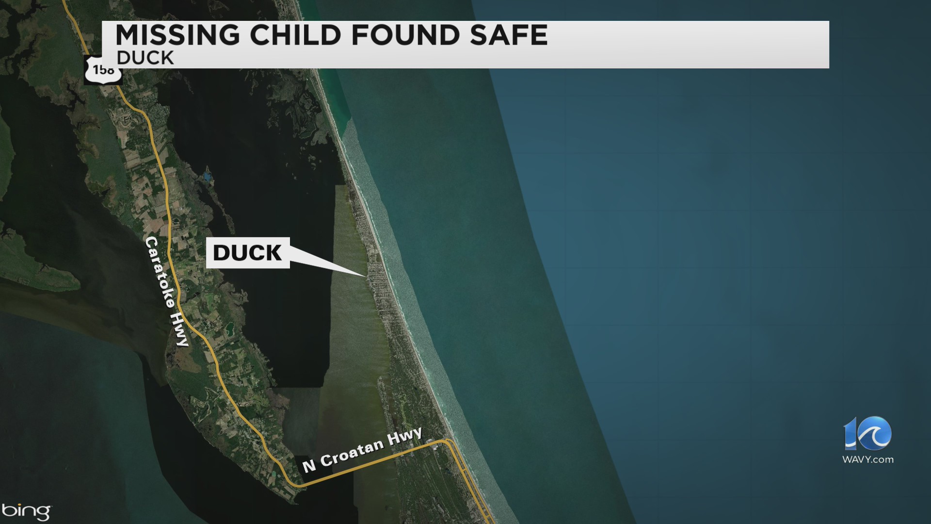 Missing non-verbal 3-year-old found safe in Duck – WAVY.com