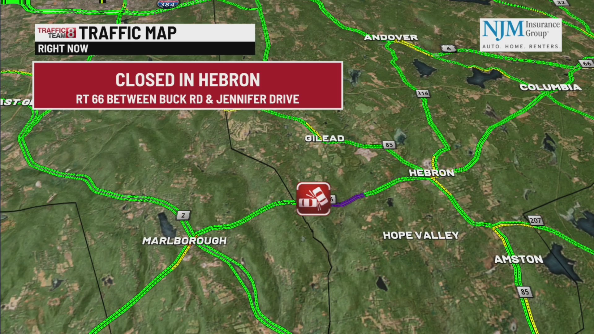 Crash closes portion of Route 66 in Hebron – WTNH.com