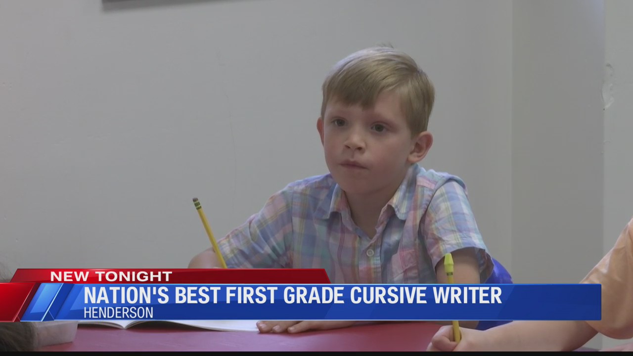 Henderson first grader nation’s best cursive writer – Eyewitness News ...