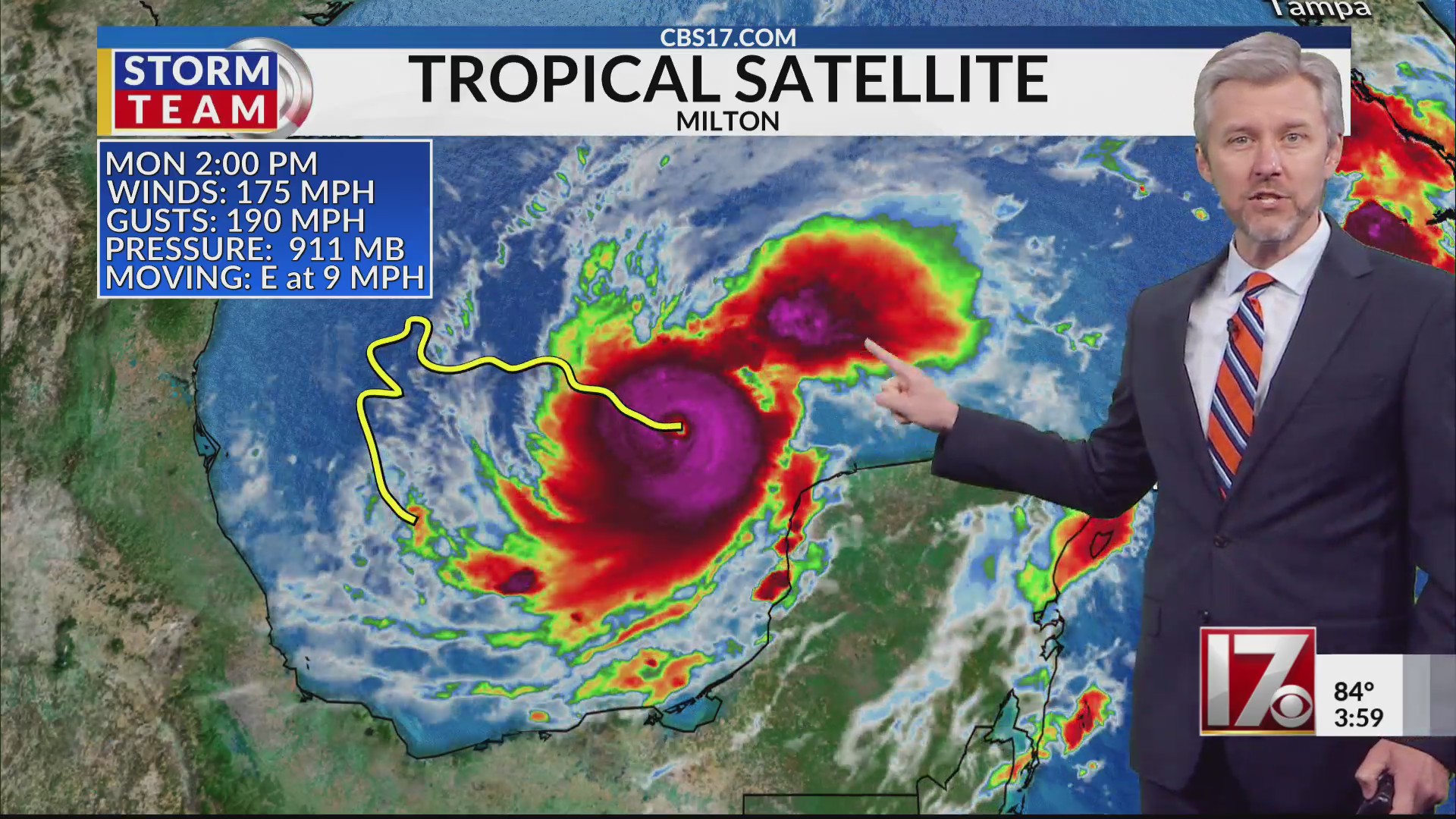 Milton is the strongest-ever October hurricane in the Gulf – CBS17.com