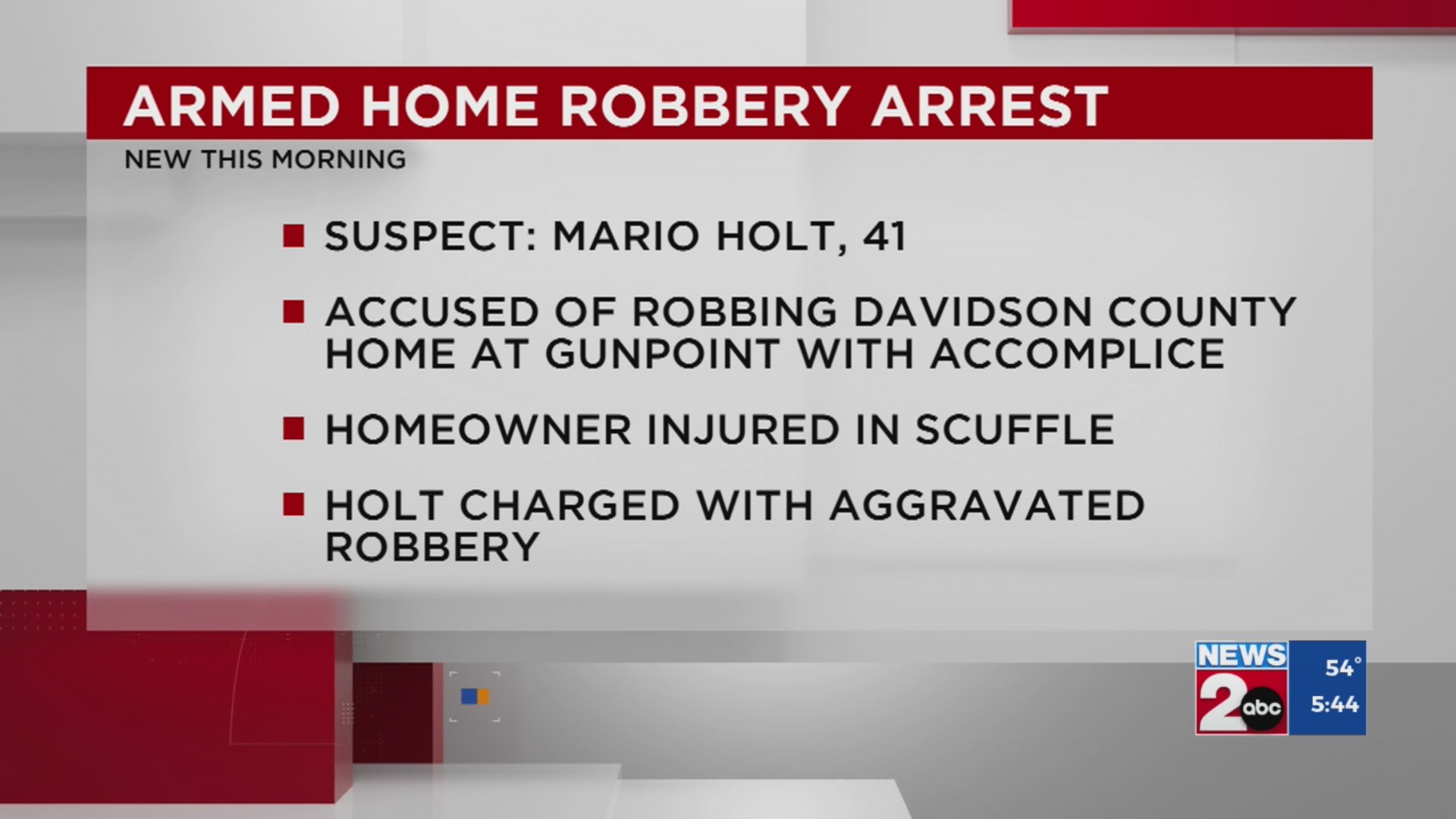 Man charged with home robbery in Davidson County – WKRN News 2