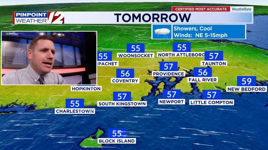 WPRI 12 Weather Forecast 5/8/25: Rainy, Cool Friday; Improvements ...