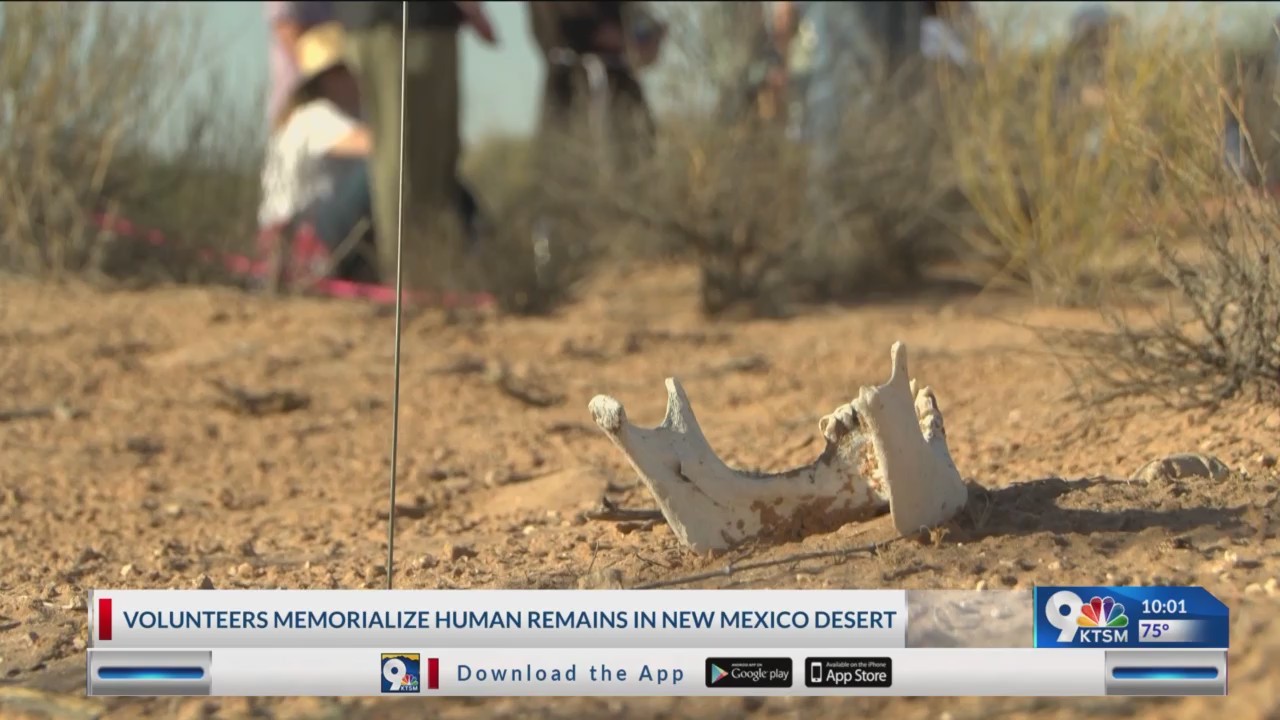 Volunteers memorialize remains found in desert – KXAN Austin