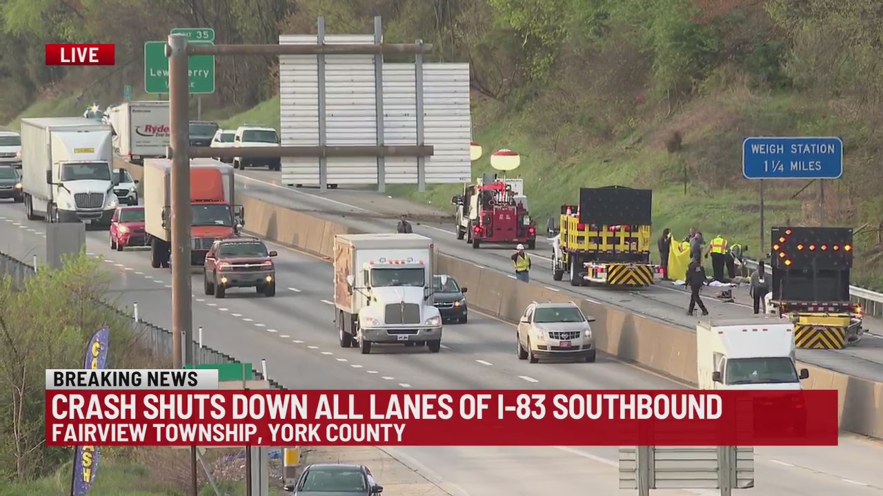 Deadly crash shuts down I-83 southbound in York County – ABC27