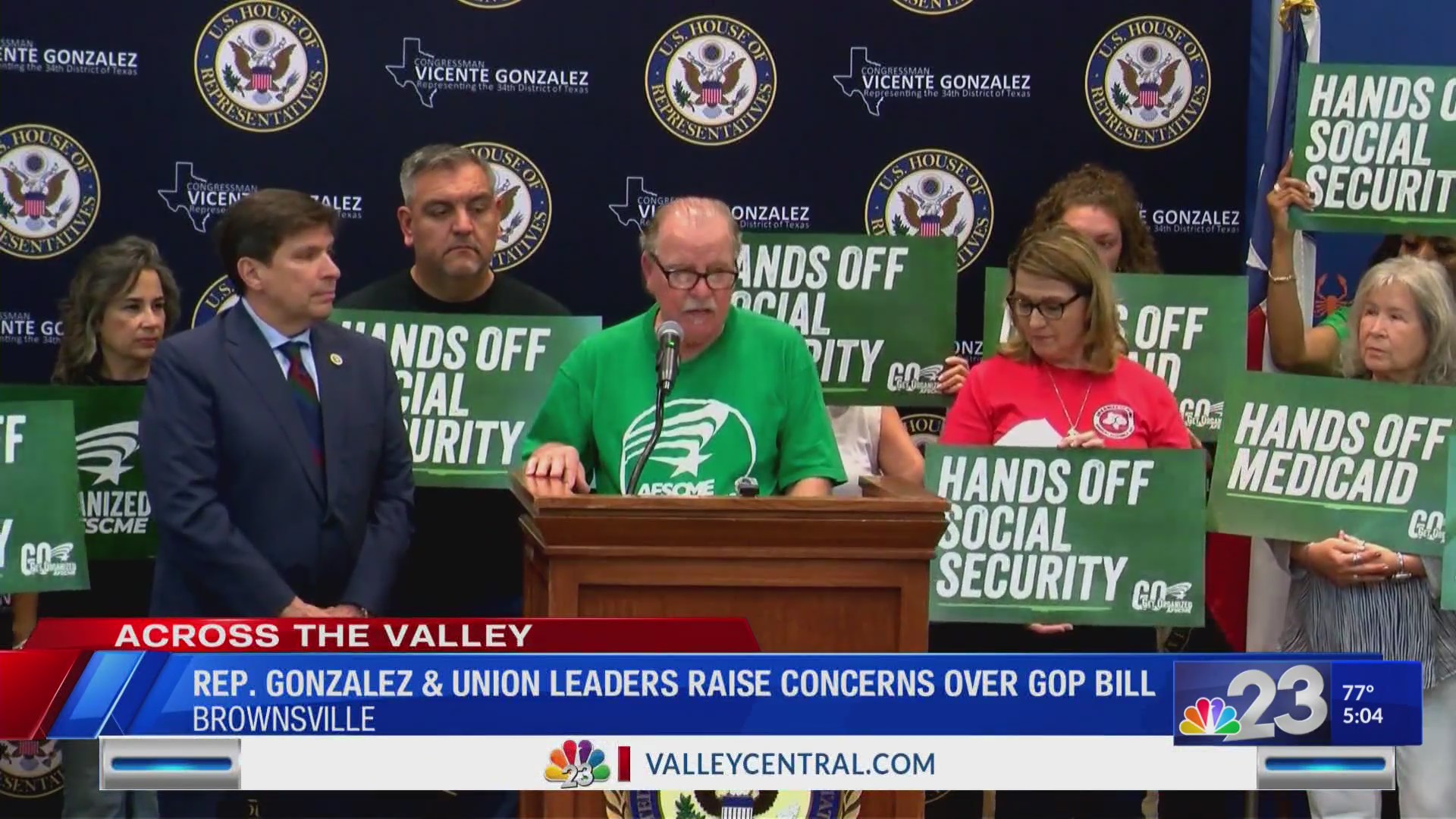 Gonzalez, union leaders protest ‘Big Beautiful Bill’ – KVEO-TV