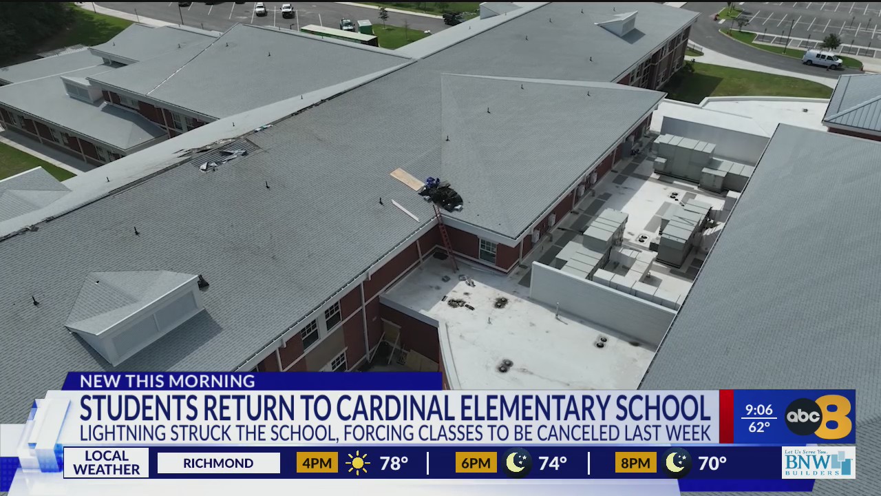Cardinal Elementary School reopens after lightening strike prompts week ...