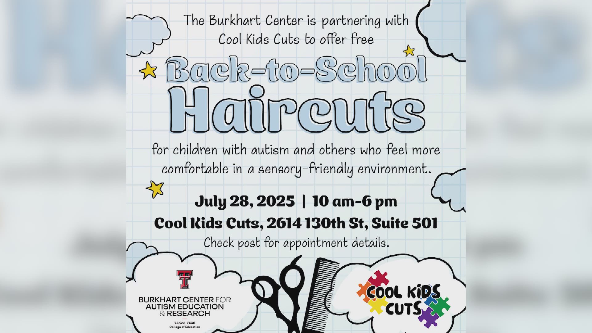 Cool Kids Cuts in collaboration with the Texas Tech Burkhart Center is ...