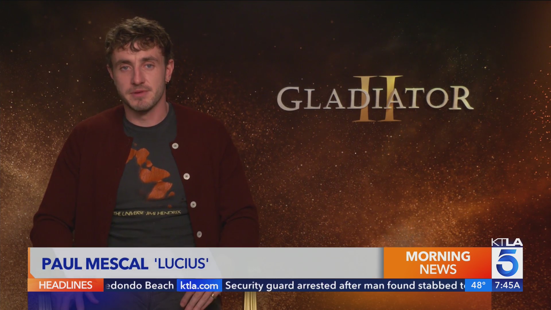 Paul Mescal, Denzel Washington and Fred Hechinger talk about ‘Gladiator ...