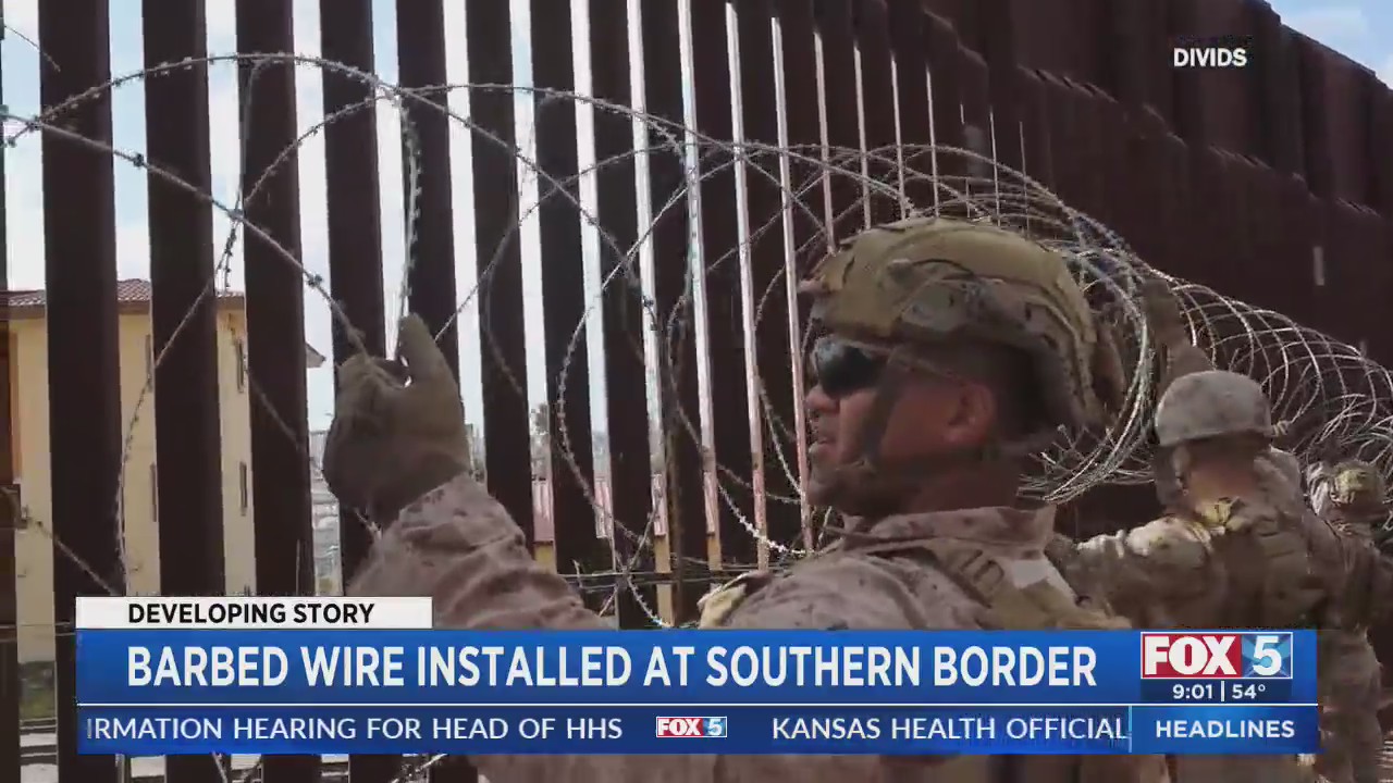 Barbed wire installed at southern border – FOX 5 San Diego & KUSI News