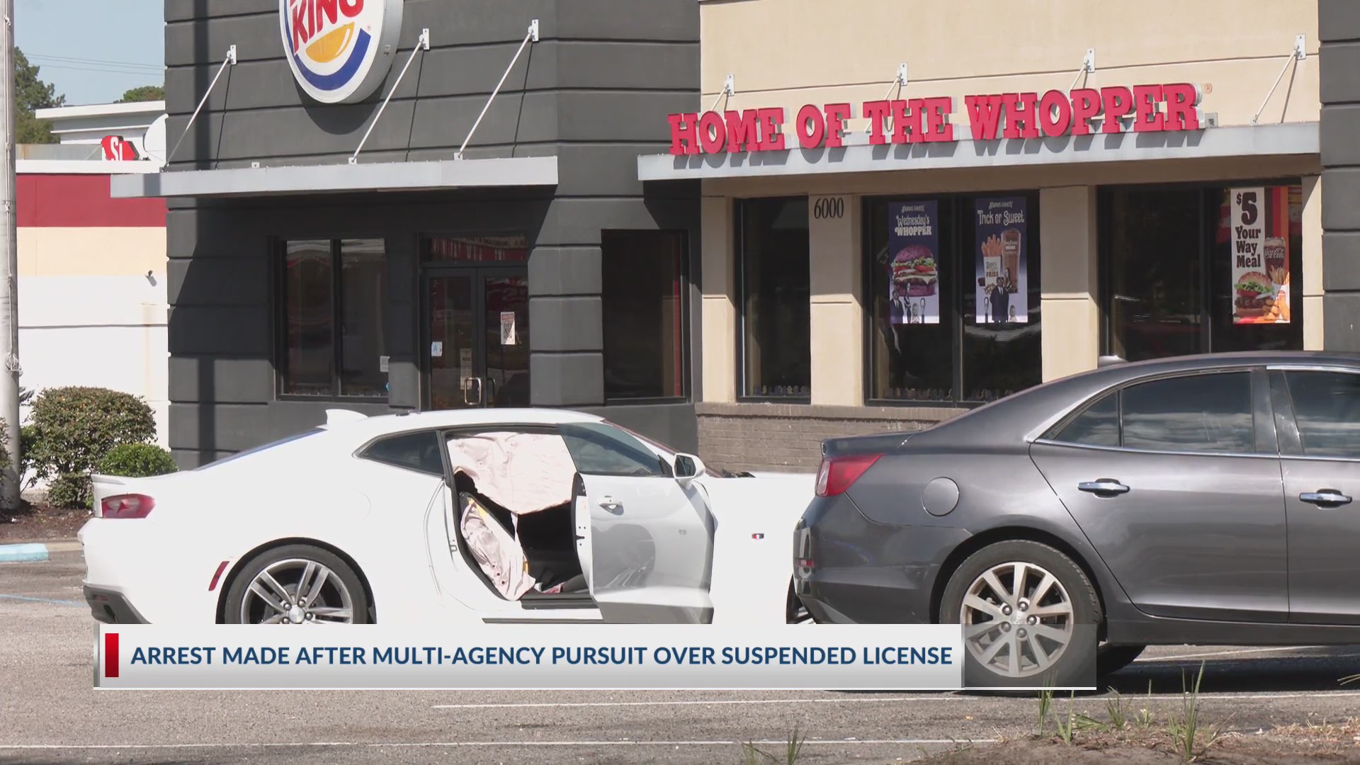 Arrest made after multi-agency pursuit over suspended license – WCBD News 2