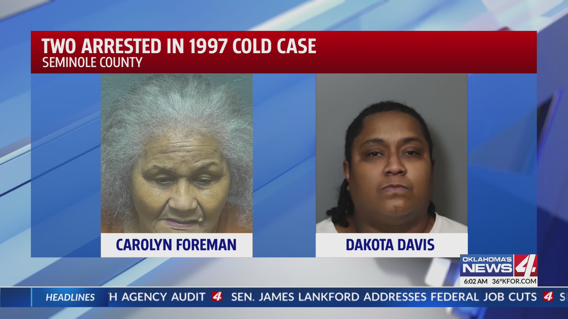 OSBI: Two arrested in 1997 cold case investigation – KFOR.com Oklahoma City