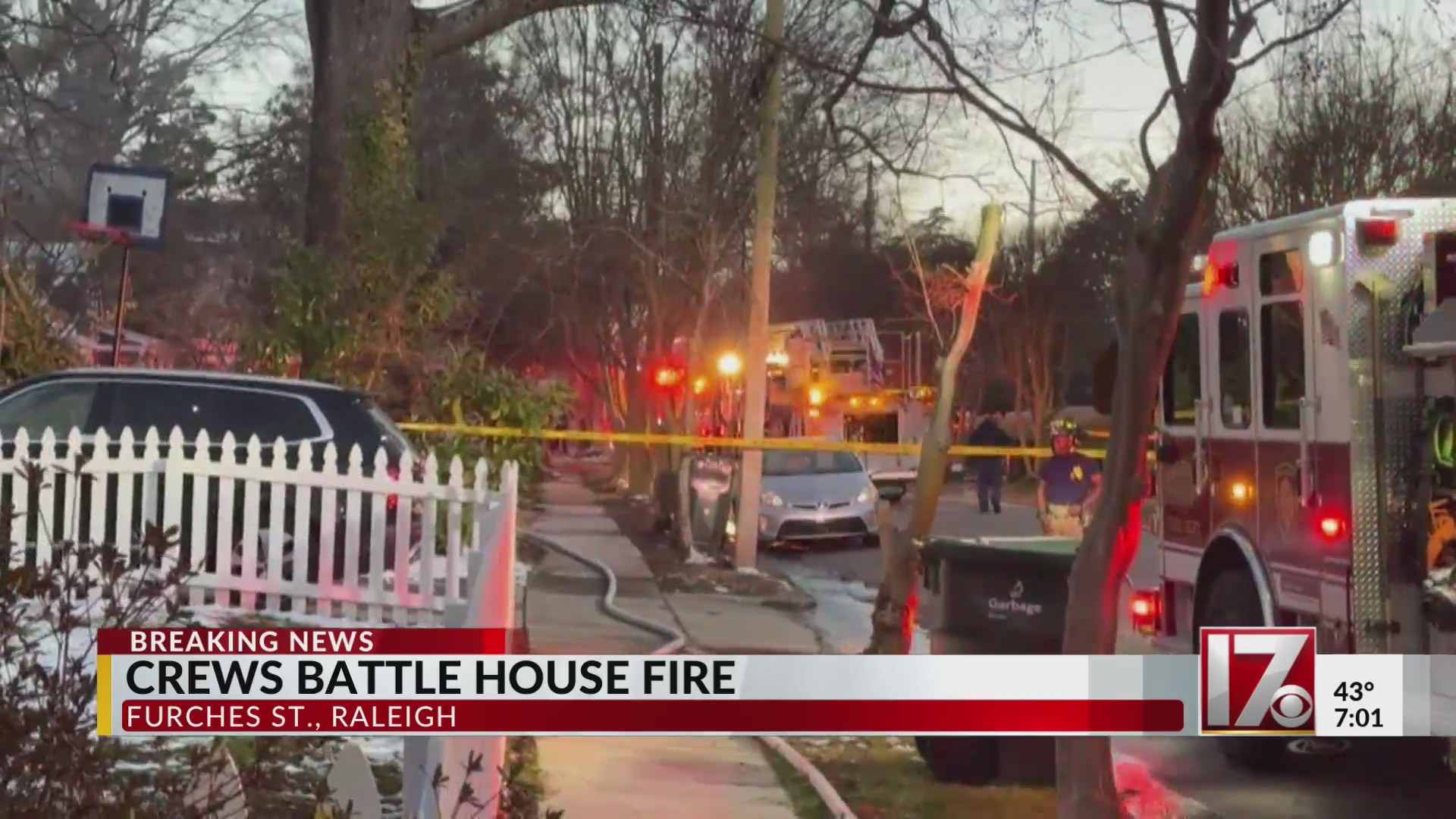 Raleigh crews battle house fire on Furches Street – CBS17.com