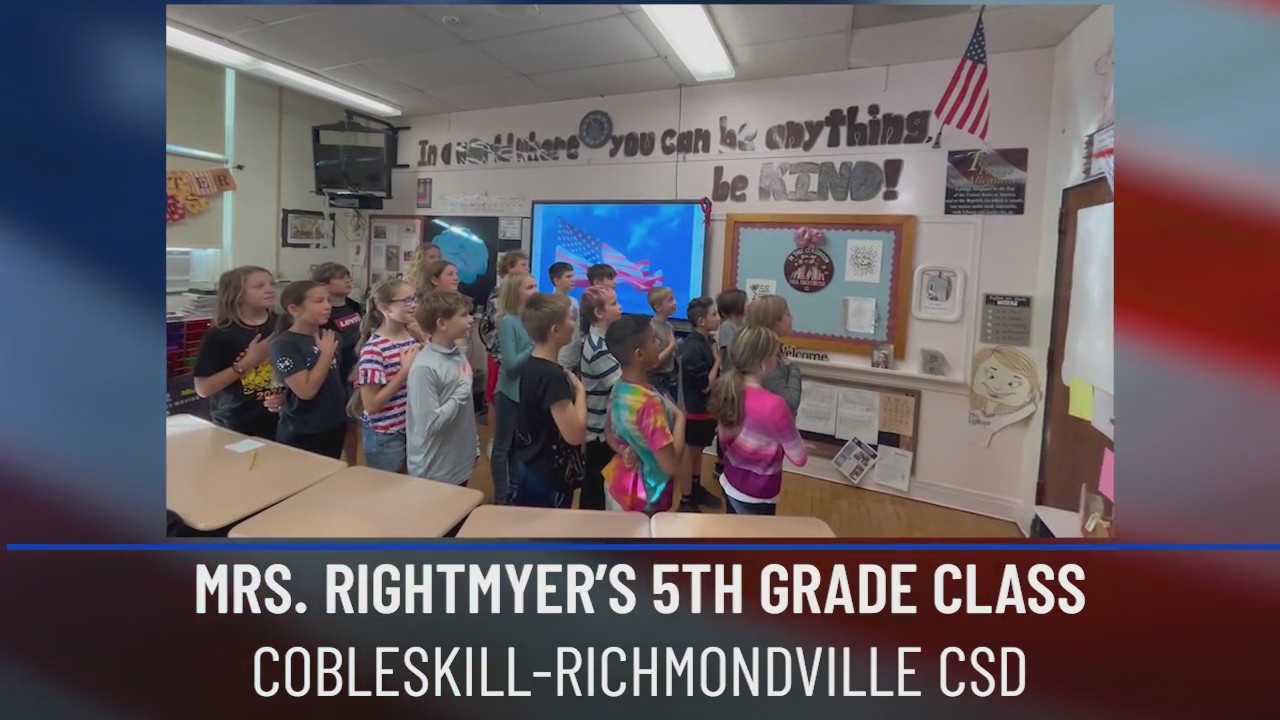 Mrs. Rightmyer’s 5th Grade Class gives us our daily Pledge of ...