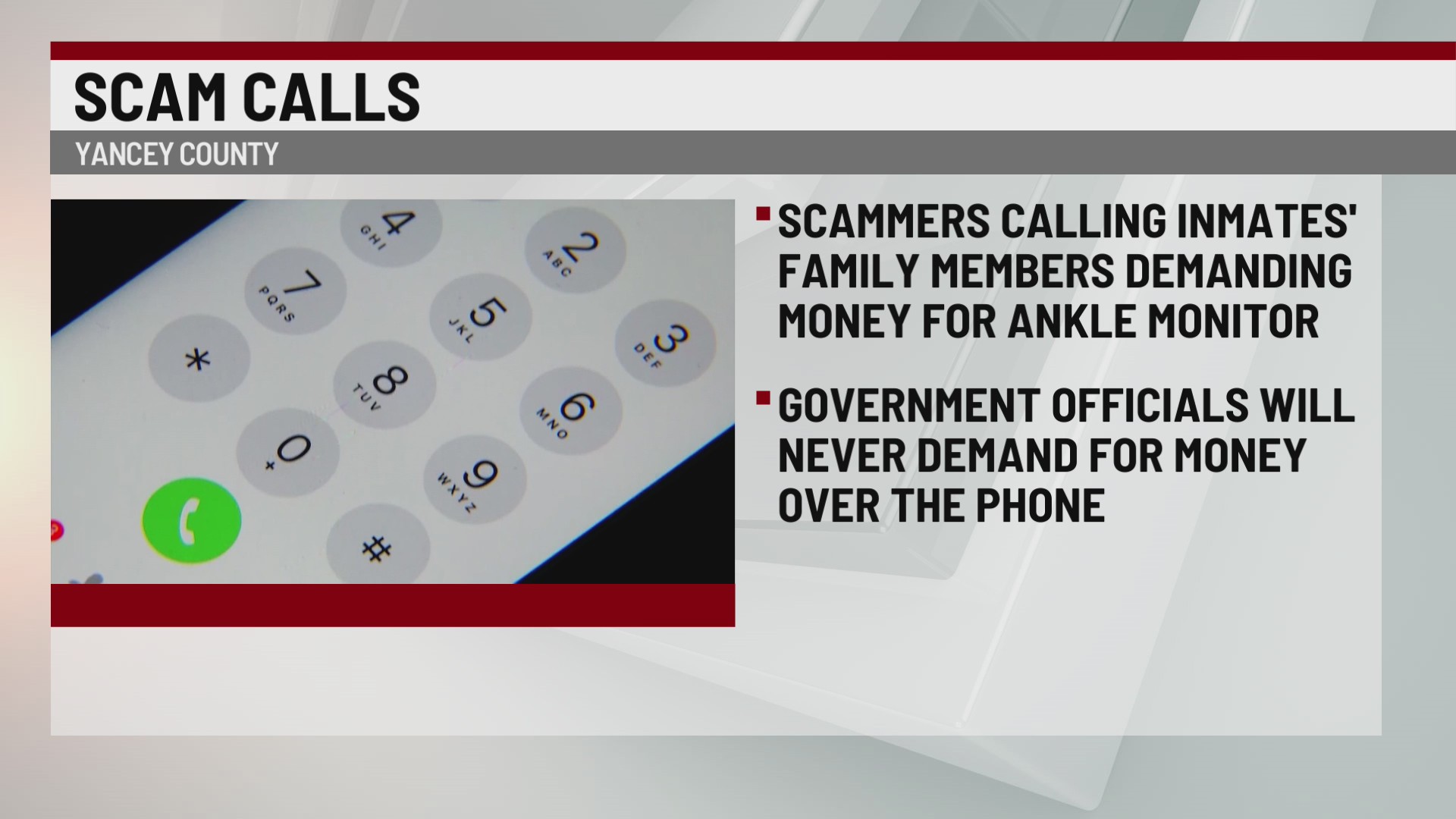 Deputies warn of scam involving fake ankle monitoring service calls ...
