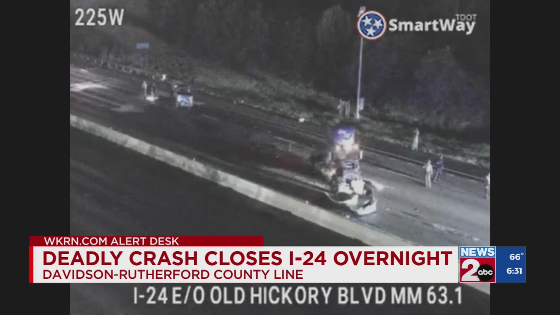Deadly crash closes I-24 at Rutherford County line – WKRN News 2