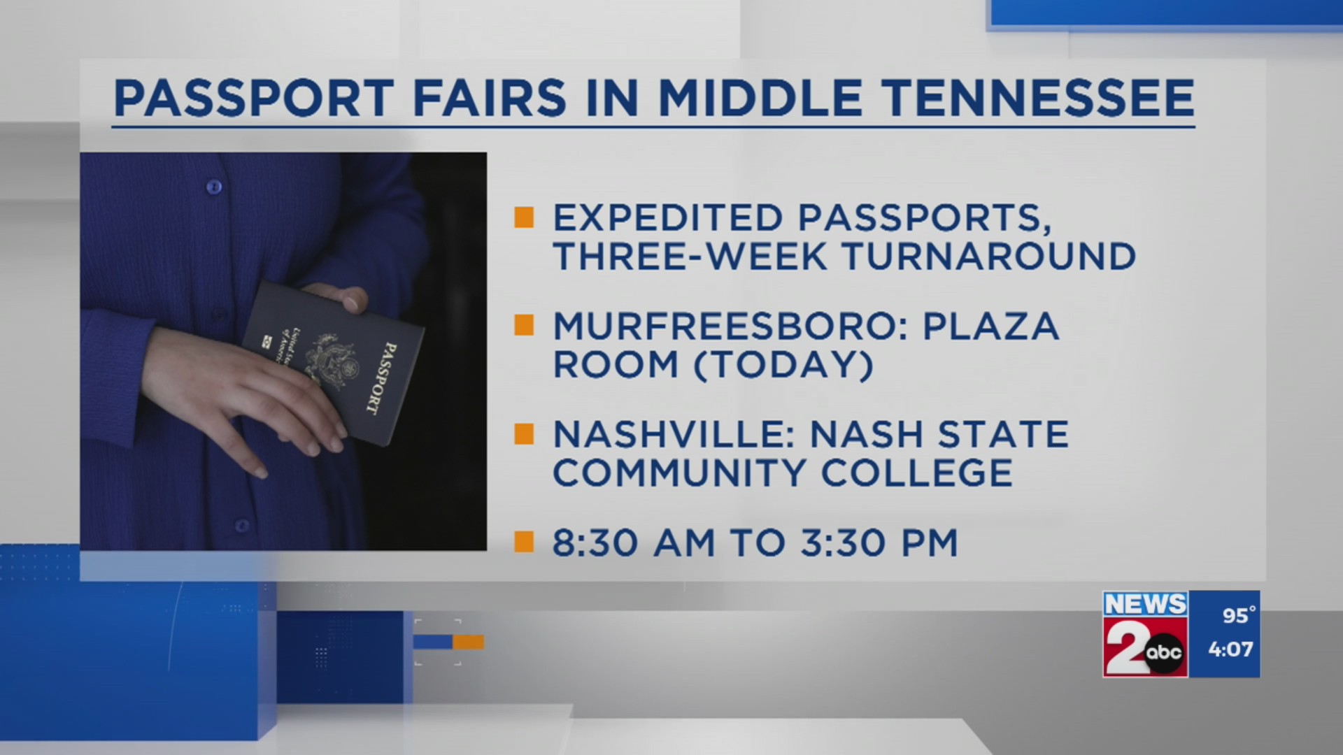Passport fairs in Middle Tennessee – WKRN News 2