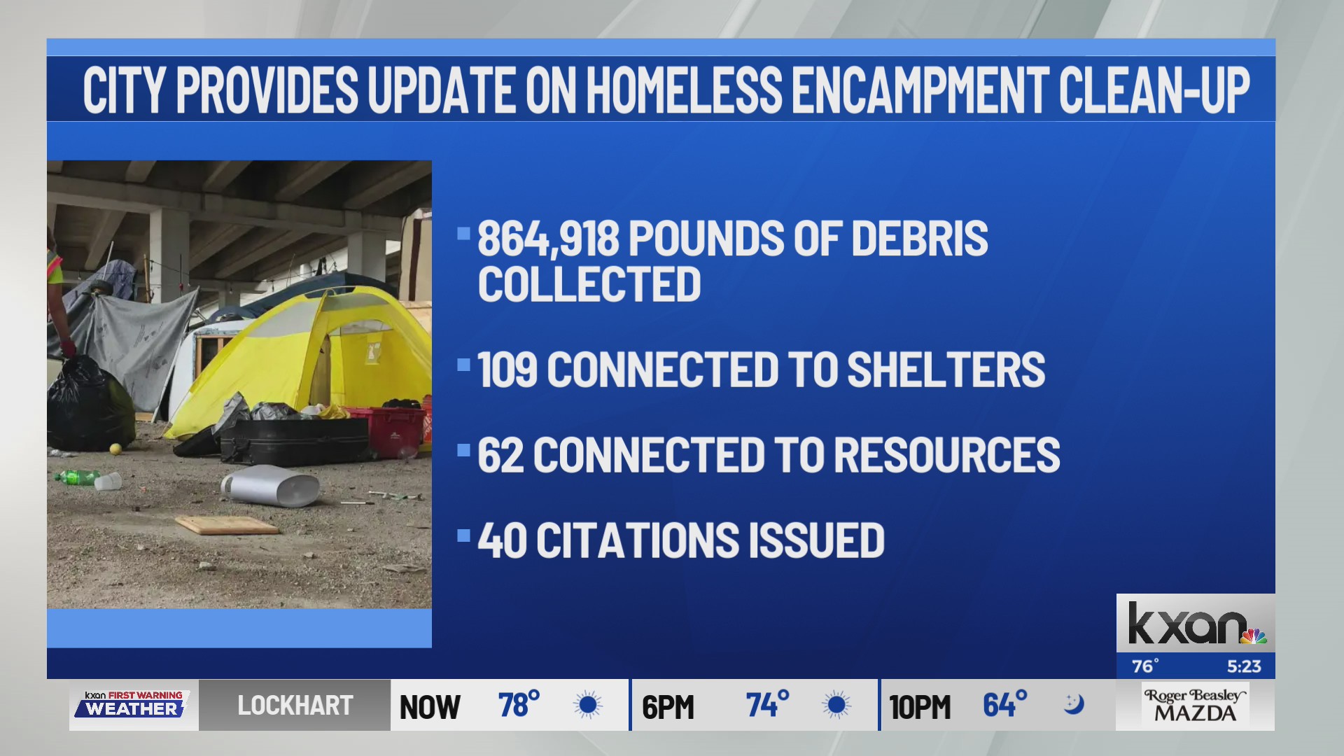 What happened during week 2 of homeless encampment cleanup surge – KXAN ...