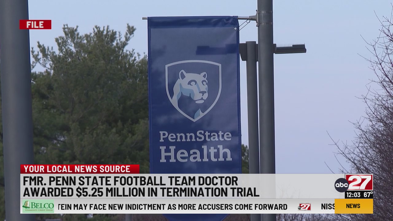 Former Penn State Football team doctor awarded $5.25M in termination ...