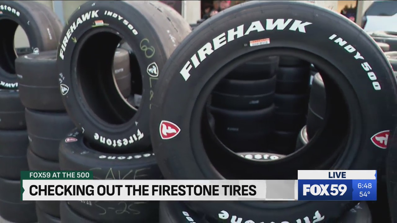 Checking out the Firestone Tires at the Indianapolis Motor Speedway ...