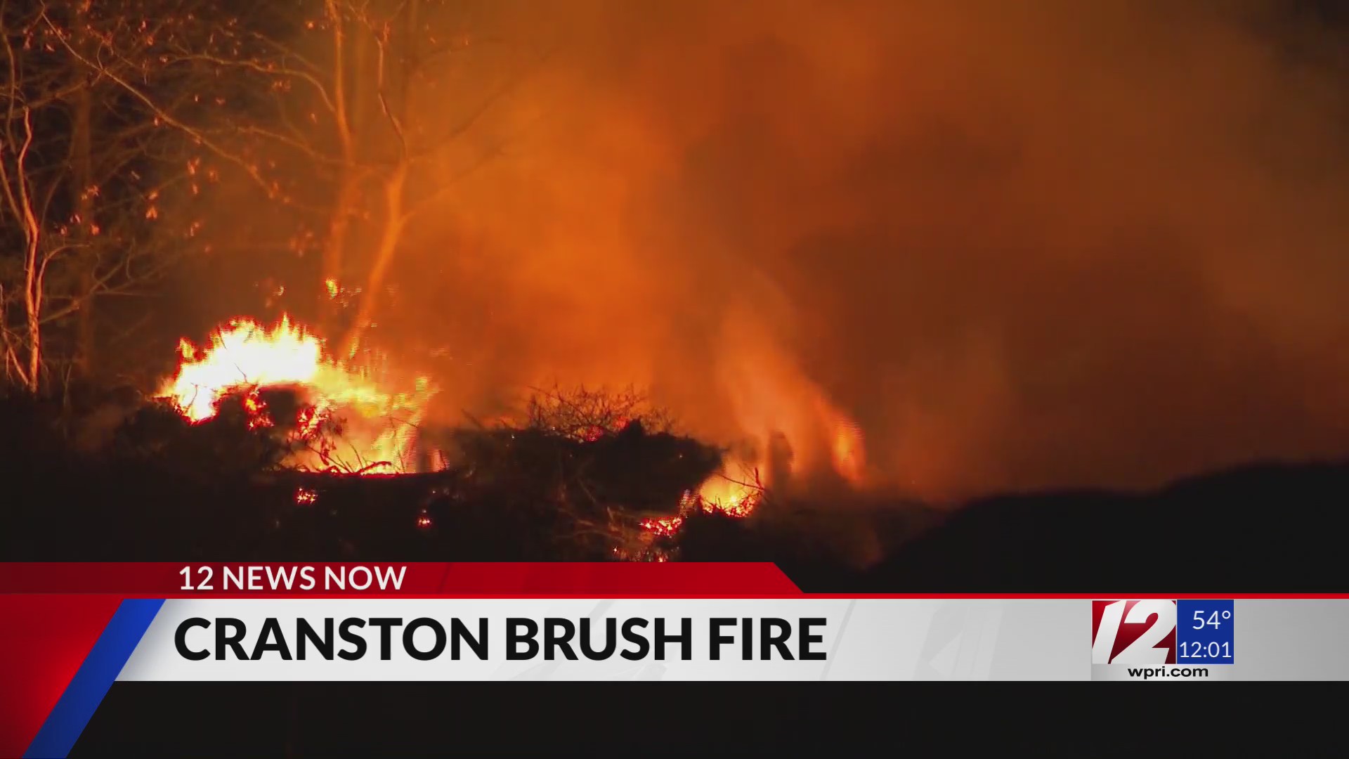 Crews spraying down site of massive Cranston brush fire – WPRI.com