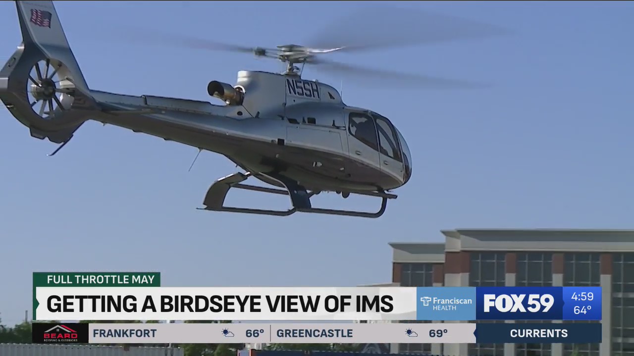 Getting a birds eye view of IMS from a helicopter – Fox 59