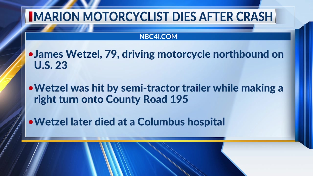 Marion motorcyclist dies after crash with semi-truck – NBC4 WCMH-TV