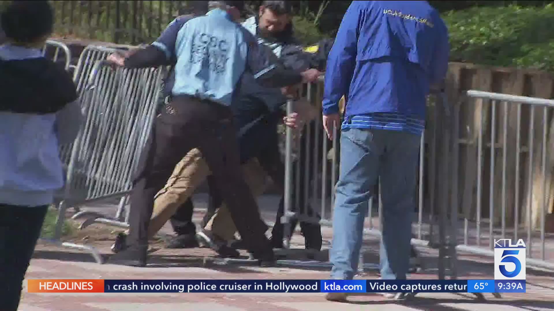 UCLA security brings down man trying to access public walkway on campus ...