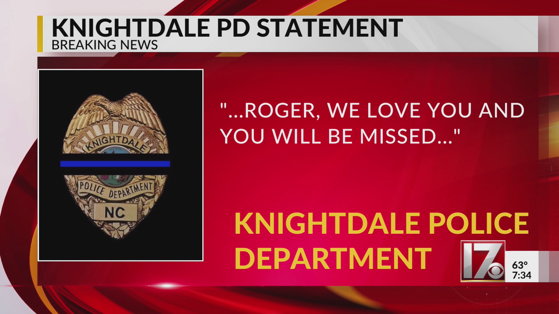 Reaction to killing of Officer Roger Smith of Knightdale – WSPA 7NEWS