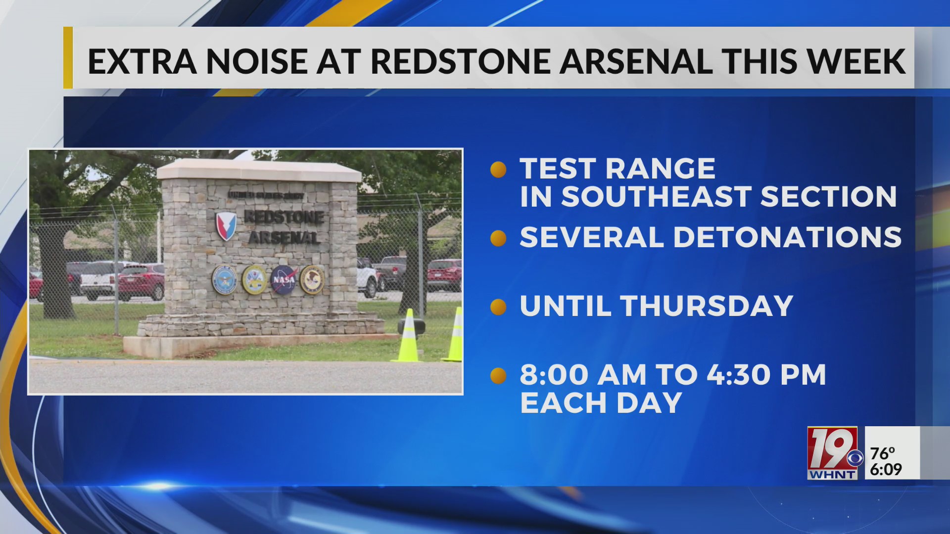 Extra Noise At Redstone Arsenal This Week | October 22, 2024 | News 19 ...