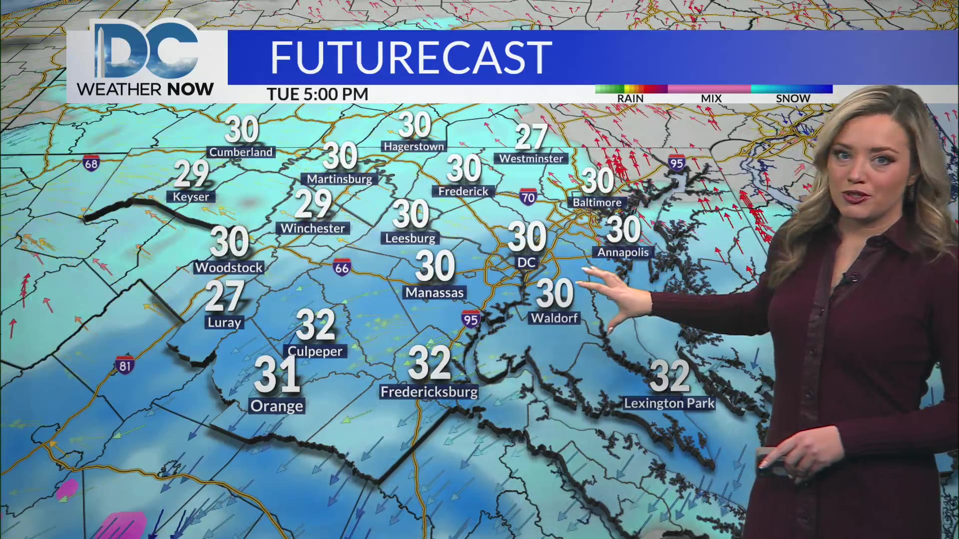 Weather: Snow fills in this afternoon and evening – DC News Now | DC ...