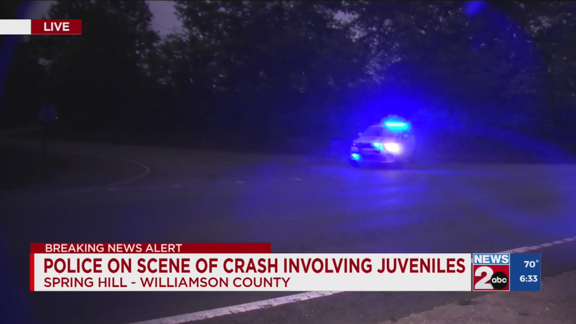 Police on scene of crash involving juveniles in Spring Hill – WKRN News 2