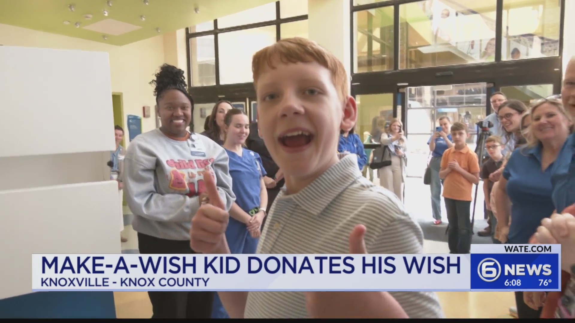Make-A-Wish kid donates his wish – WATE 6 On Your Side