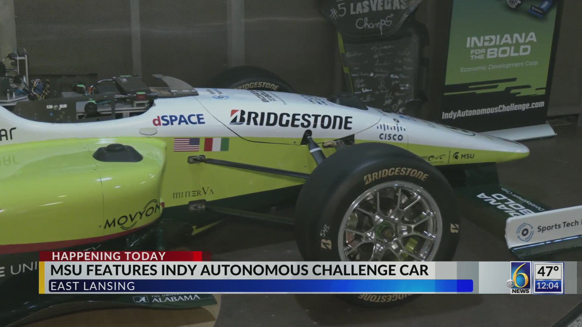 MSU features Indy Autonomous challenge car – WLNS 6 News