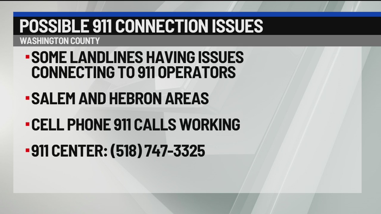 Washington County reports some 911 connection issues – NEWS10 ABC