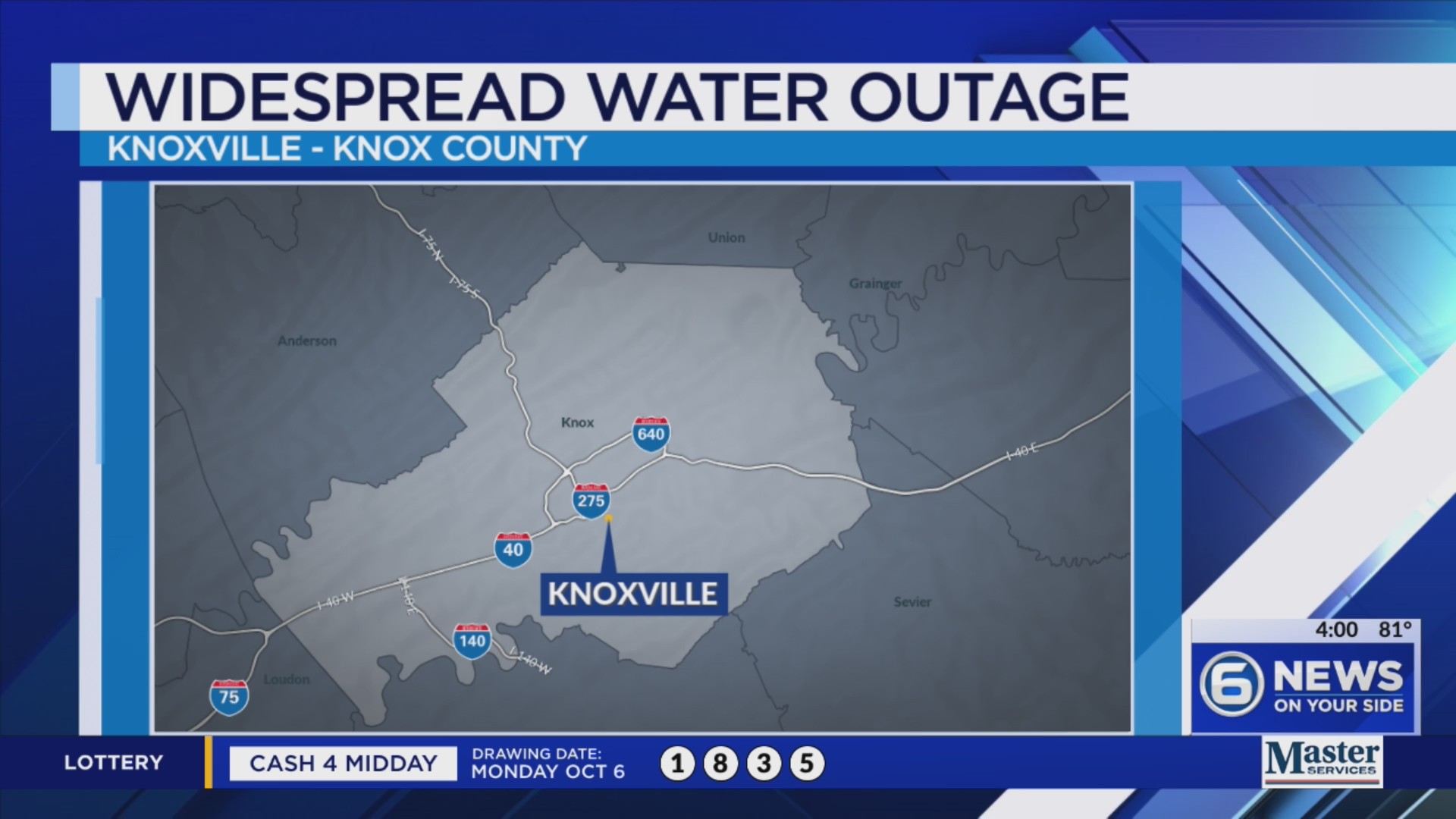 Water service restored after disruption reported in Knoxville – WATE 6 ...
