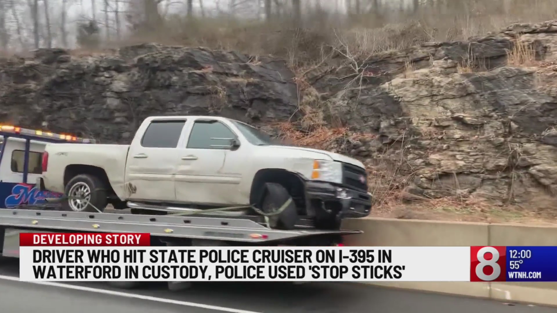 Driver in custody after striking Connecticut State Police cruiser on ...