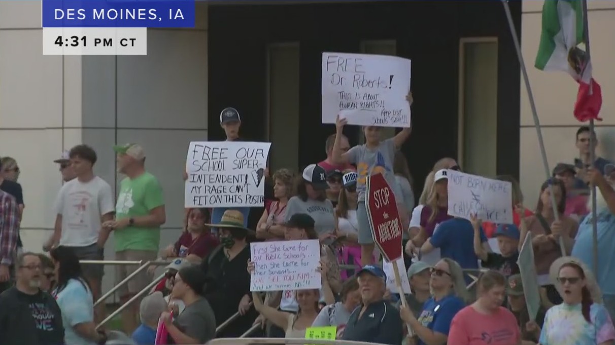 Protest in Des Moines after school superintendent in ICE custody ...