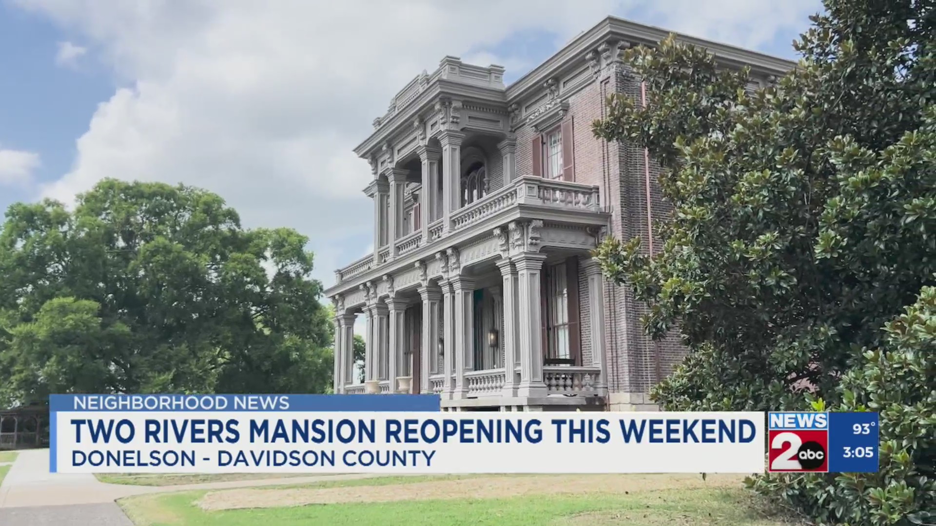 Two Rivers Mansion reopening – WKRN News 2