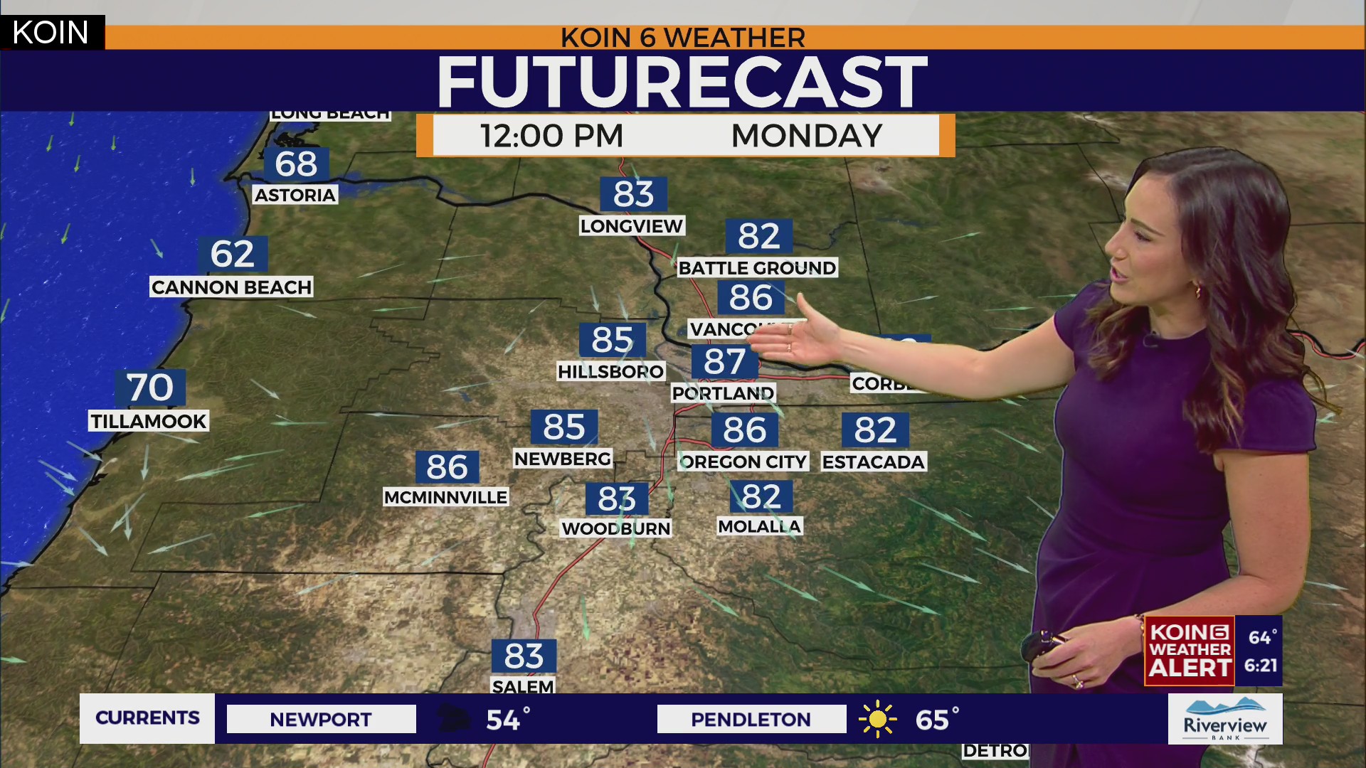 KOIN 6 Weather Alert: Near-record heat returns Monday afternoon in ...